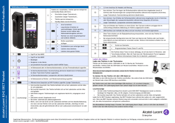 Alcatel-Lucent 8242 DECT Handset Bedienungsanleitung | Manualzz