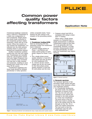 Transformers Power Quality Factors Application Note | Manualzz