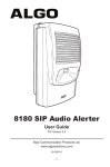 Algo 8180 SIP Audio Alerter User Guide | Manualzz