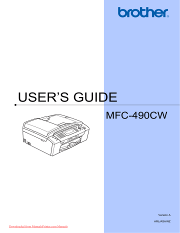 Brother MFC-490CW Printers User Guide Manual Pdf | Manualzz