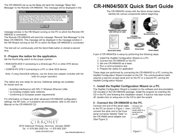 Cirronet CR-HN04 Quick start manual | Manualzz