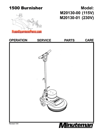 Minuteman M20130-00 Operation Service Parts Care | Manualzz