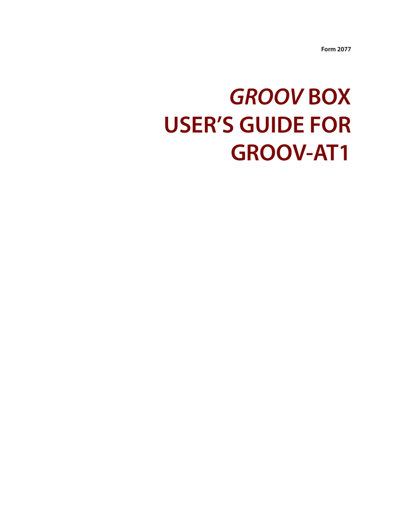 Opto 22 groov Box User's guide | Manualzz