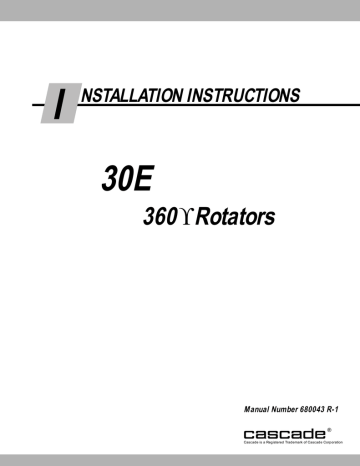 360 Rotators 30E 30E Installation Instructions | Manualzz