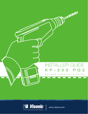 Visonic Keypad KP-250 PG2 Installer's Guide | Manualzz