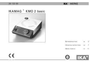 IKA IKAMAG KMO 2 basic Operating instructions | Manualzz