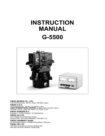 YAESU G-5500 Instruction manual | Manualzz