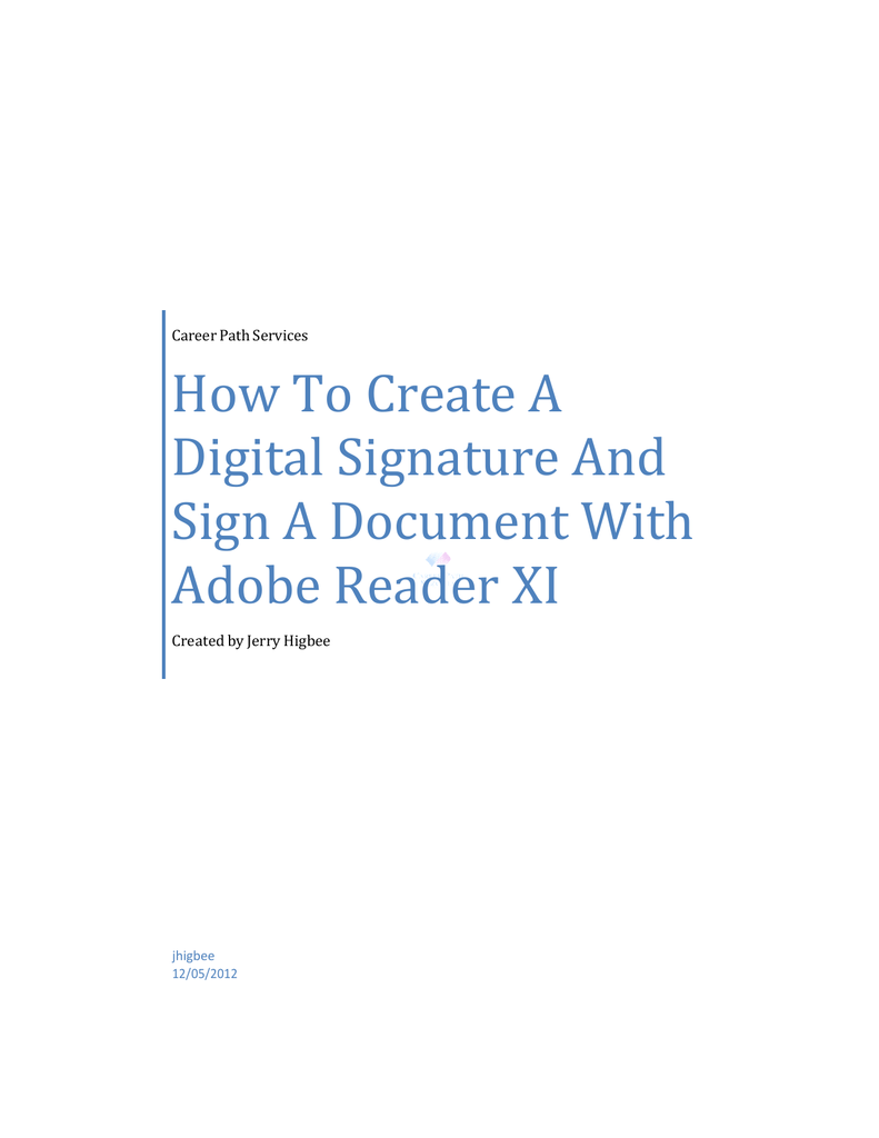 How To Create A Digital Signature In Adobe Acrobat Dc Lasopagenerator