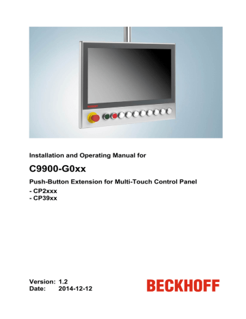 Push-button extension C9900-G0xx Installation and Operating Manual | Manualzz