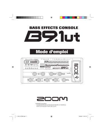 ZOOM B9 1ut - Mode d'emploi | Manualzz