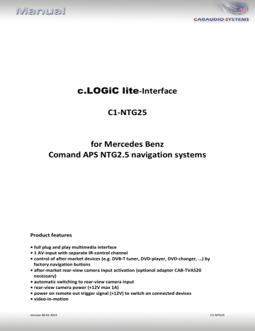 c.LOGIC C1-NTG25 lite-Interface Manual | Manualzz