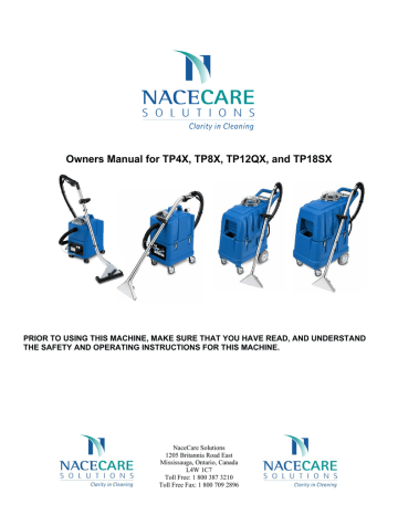 Nacecare TP8X Owner's Manual | Manualzz