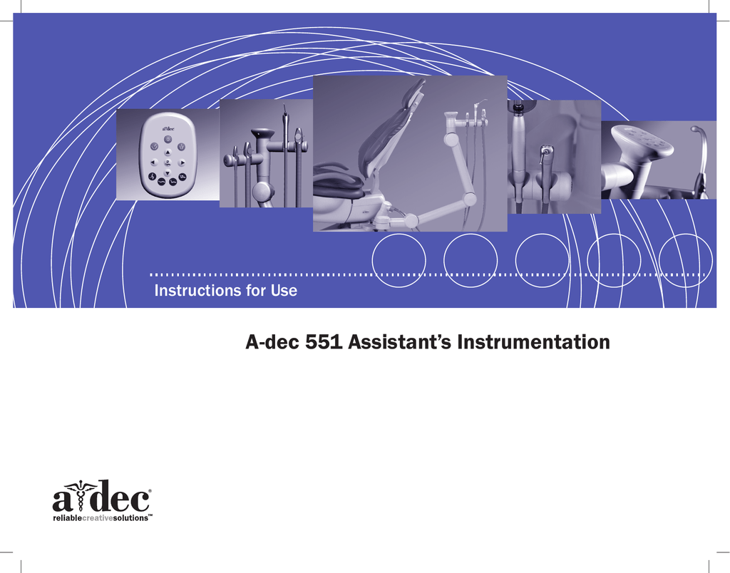 A dec 551 Assistant's Instrumentation Instructions For Use | Manualzz