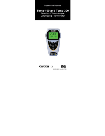 Oakton Temp-300 Instruction manual | Manualzz