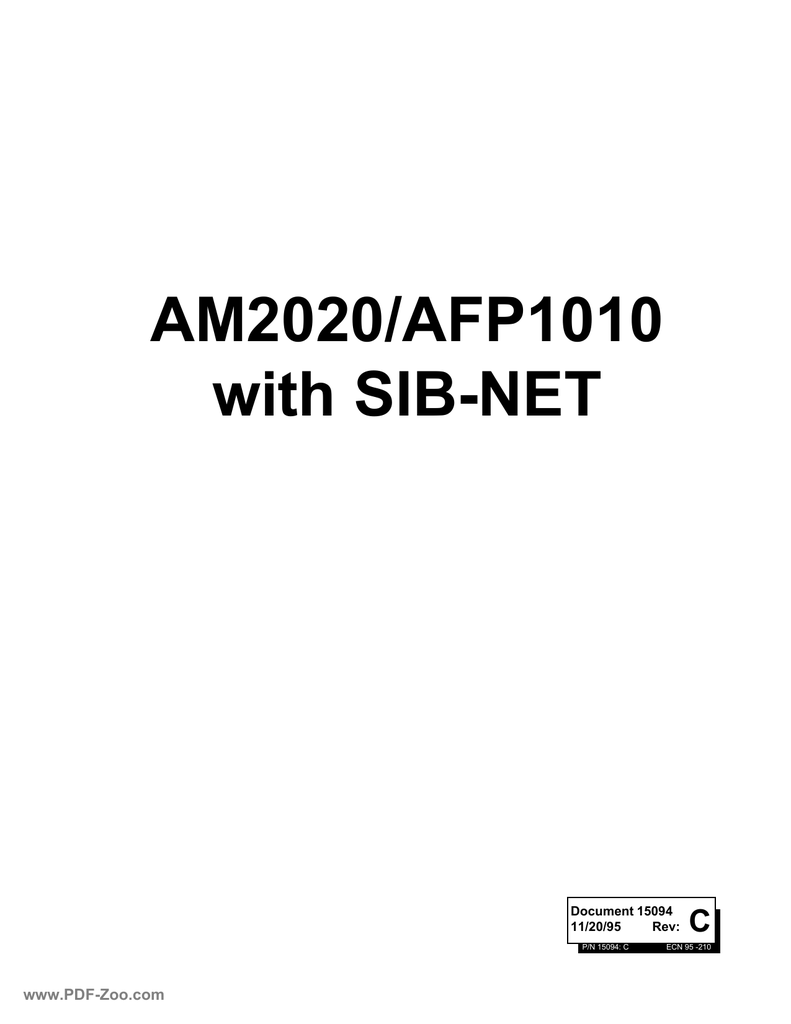 Notifier AM2020/AFP1010 manual | Manualzz