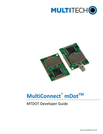 MultiTech mDot MTDOT-915-xxx, MTDOT-868-xxx Developer Guide | Manualzz
