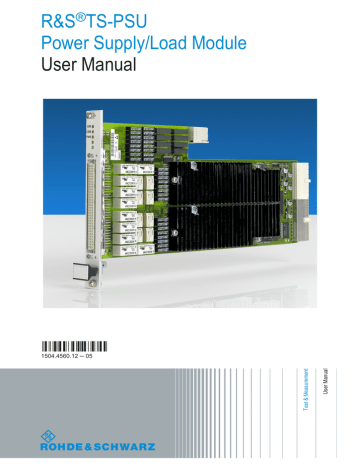 R&S TS-PSU User Manual | Manualzz
