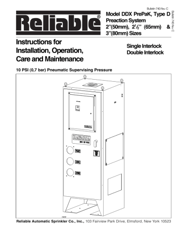 Reliable DDX PrePaK Preaction System Instructions | Manualzz