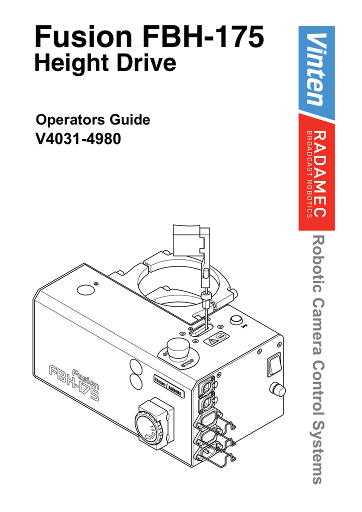 Vinten FBH-175 Operator Guide | Manualzz