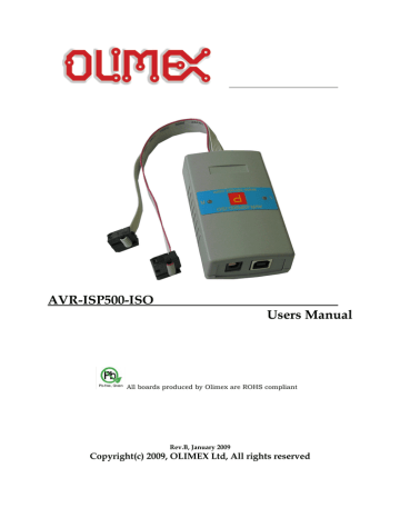 AVR in-system programmer AVR-ISP500 ISO Users Manual | Manualzz