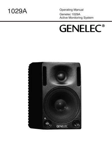 Genelec 1029A Operating Manual | Manualzz