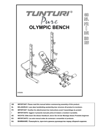 Tunturi pure OLYMPIC BENCH Owner Manual | Manualzz