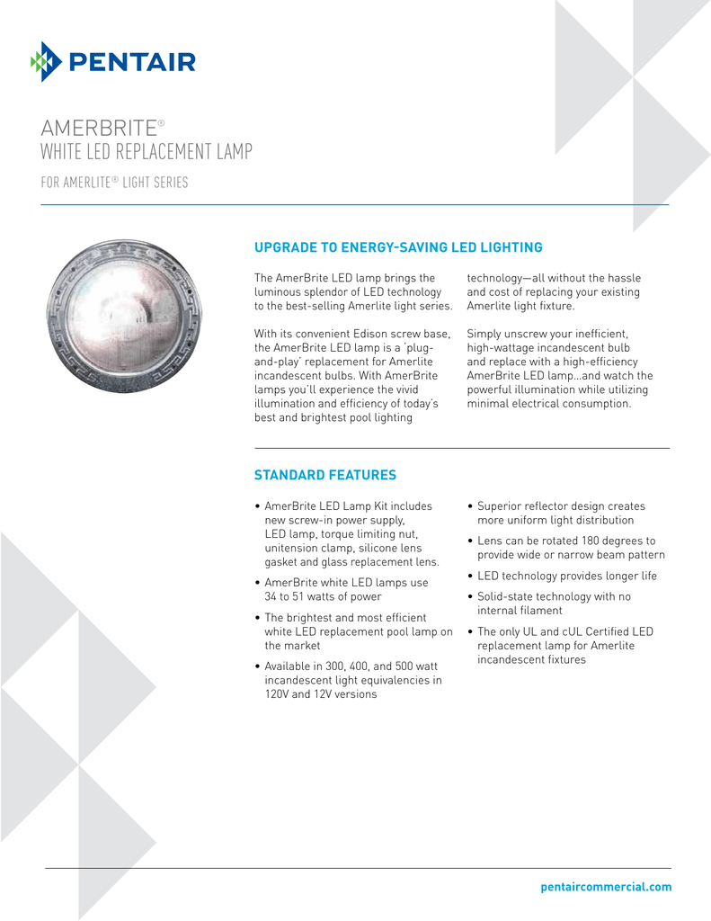 Amerlite Pool Light Replacement Led | Shelly Lighting