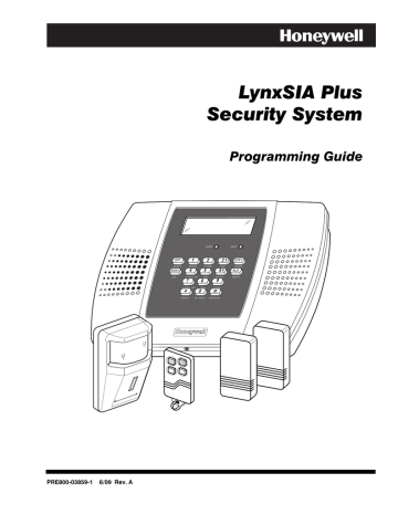 Honeywell LynxSIA Plus Programming Guide | Manualzz