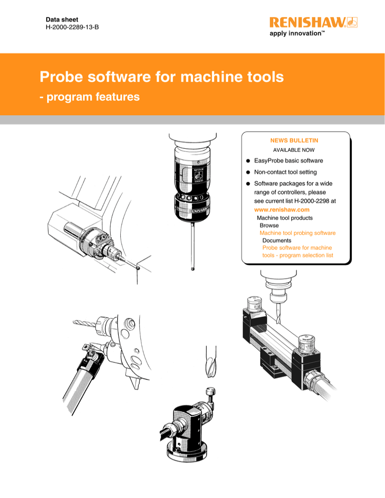 Renishaw Program features User manual | Manualzz
