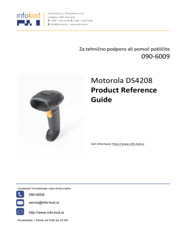 Motorola DS4208-SR00007WR Product Reference Manual | Manualzz
