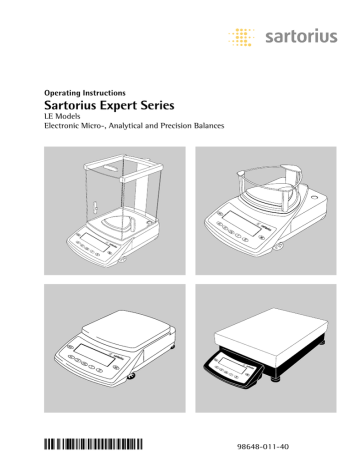Sartorius LE2202S-DS Operating Instructions Manual | Manualzz
