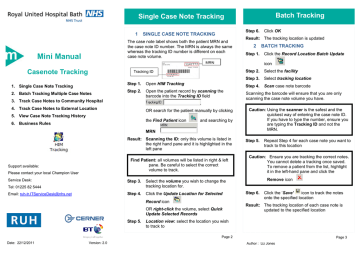 Case Note Tracking Mini Manual | Manualzz