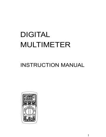 Digital Multimeter MHM100 Instruction Manual | Manualzz