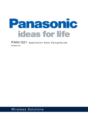 Panasonic PAN1321 Bluetooth module Application Note | Manualzz