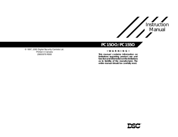 DSC PC1500 - REV8 Instruction manual | Manualzz