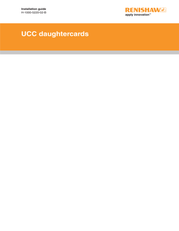 Renishaw UCC daughtercards Installation guide | Manualzz