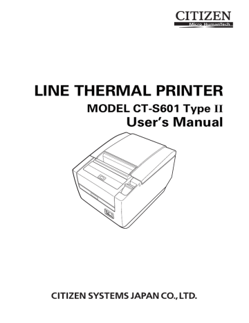 Citizen CT-S601 User manual | Manualzz