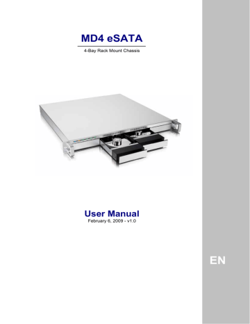 MD4 eSATA 4-Bay Rack Mount Chassis User Manual | Manualzz
