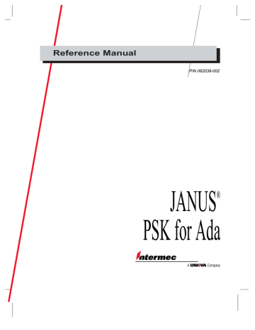 Intermec JANUS PSK for Ada Reference Manual | Manualzz