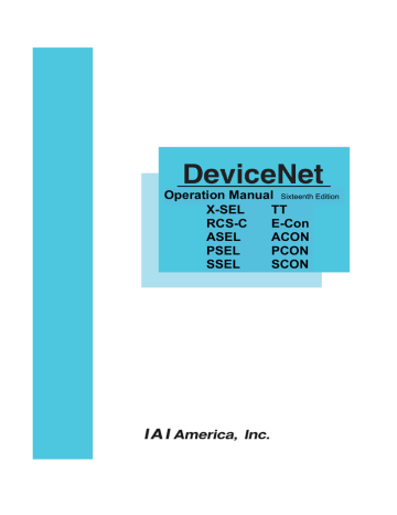 IAI Robotic Controller X-SEL J, X-SEL K, X-SEL JX, X-SEL KX, X-SEL P, X ...