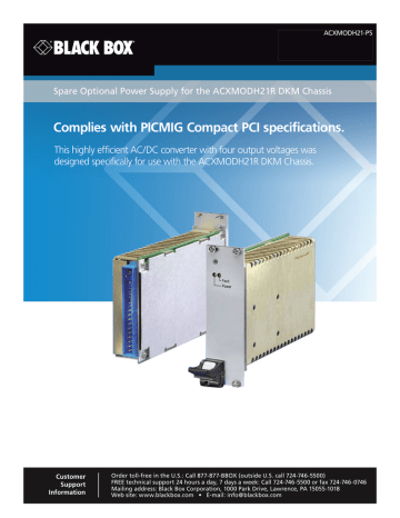Black Box ACXMODHEAR2P DKM FX 19" Rackmount Ears Owner's Manual | Manualzz