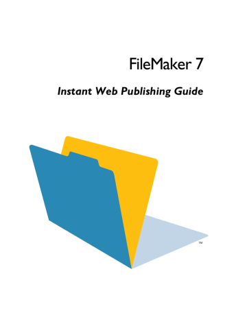 Filemaker FileMaker Pro 7 Guide | Manualzz