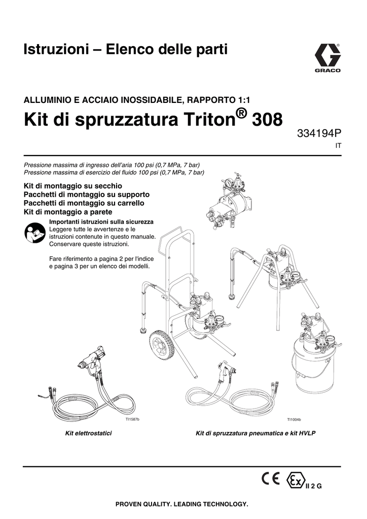 Graco 334194P, Triton 308 Spray Packages Instructions | Manualzz