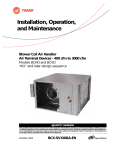 Trane BCHD and BCVD Blower Coil Air Handlers Installation, Operation ...