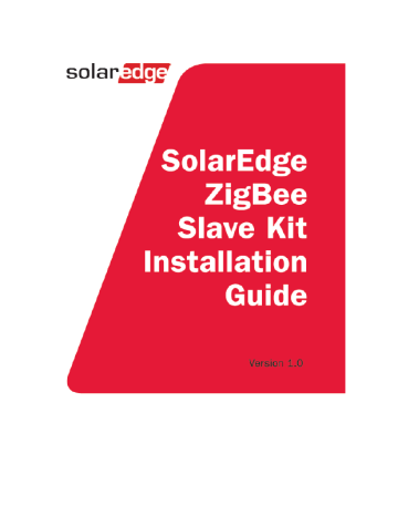 SolarEdge ZigBee slave kit Installation Guide | Manualzz