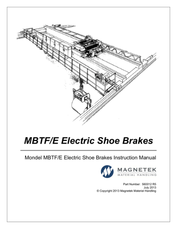 MBTF/E Electric Shoe Brake Instruction Manual | Manualzz