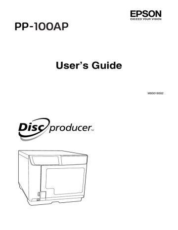 Epson Disc Producer PP-100AP User manual | Manualzz