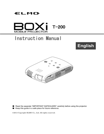 Elmo T-200 Instruciton Manual | Manualzz