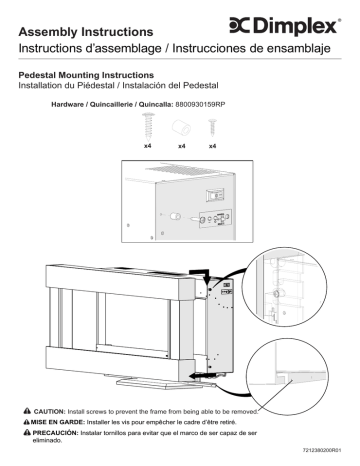 Dimplex Fireplace Surround Assembly Instructions | Manualzz