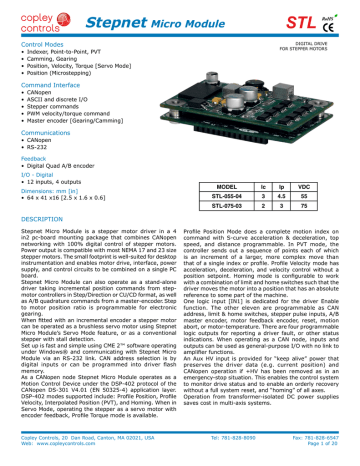 STL Stepnet Micro Module | Manualzz